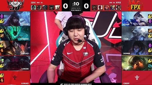 JDG干净利落斩获八连胜，Kanavi腕豪表现出色，FPX四连败情况不佳_男枪