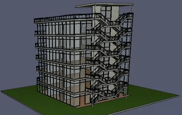 PyroSim模拟计算高层建筑物着火燃烧全过程_几何