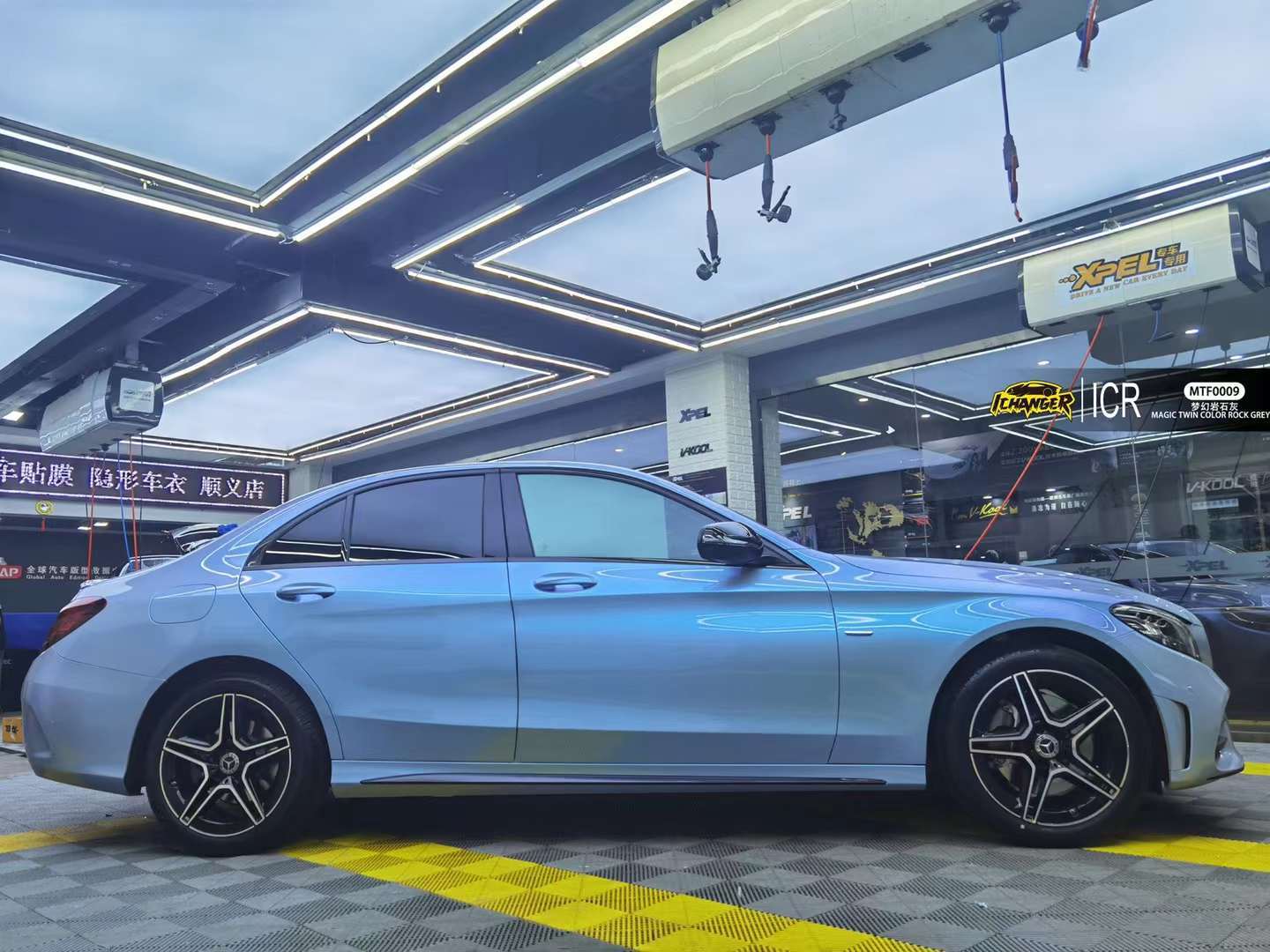 Ichanger（ICR）改变者改色膜出品：奔驰C260白车改色梦幻岩石灰_搜狐汽车_搜狐网