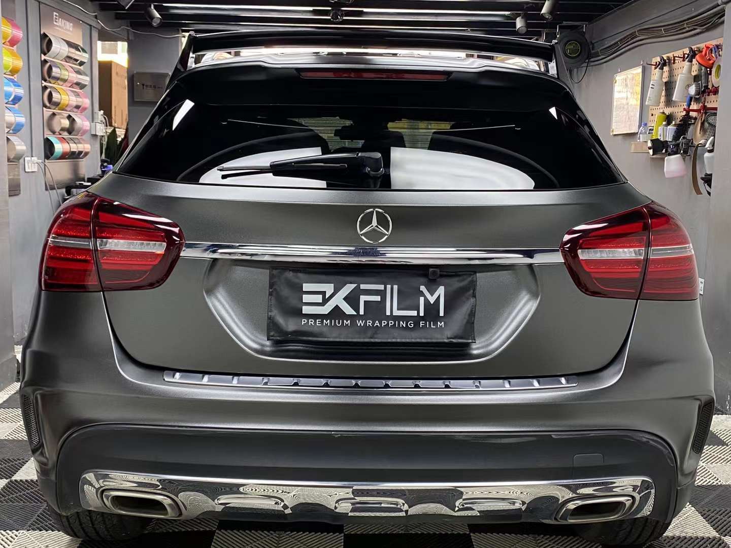 奔驰GLA汽车贴膜EKFILM-EK改色膜重金属深邃灰_搜狐汽车_搜狐网