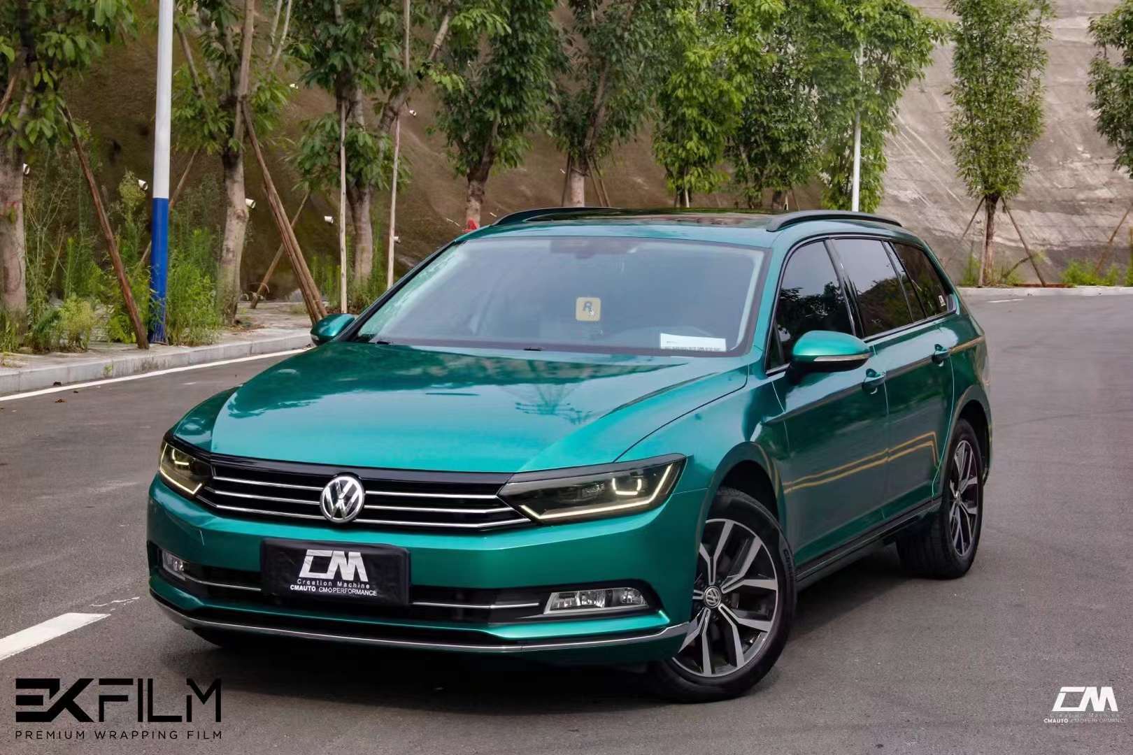 大众瓦罐蔚揽贴膜EKFILM-EK改色膜曼岛绿_搜狐汽车_搜狐网