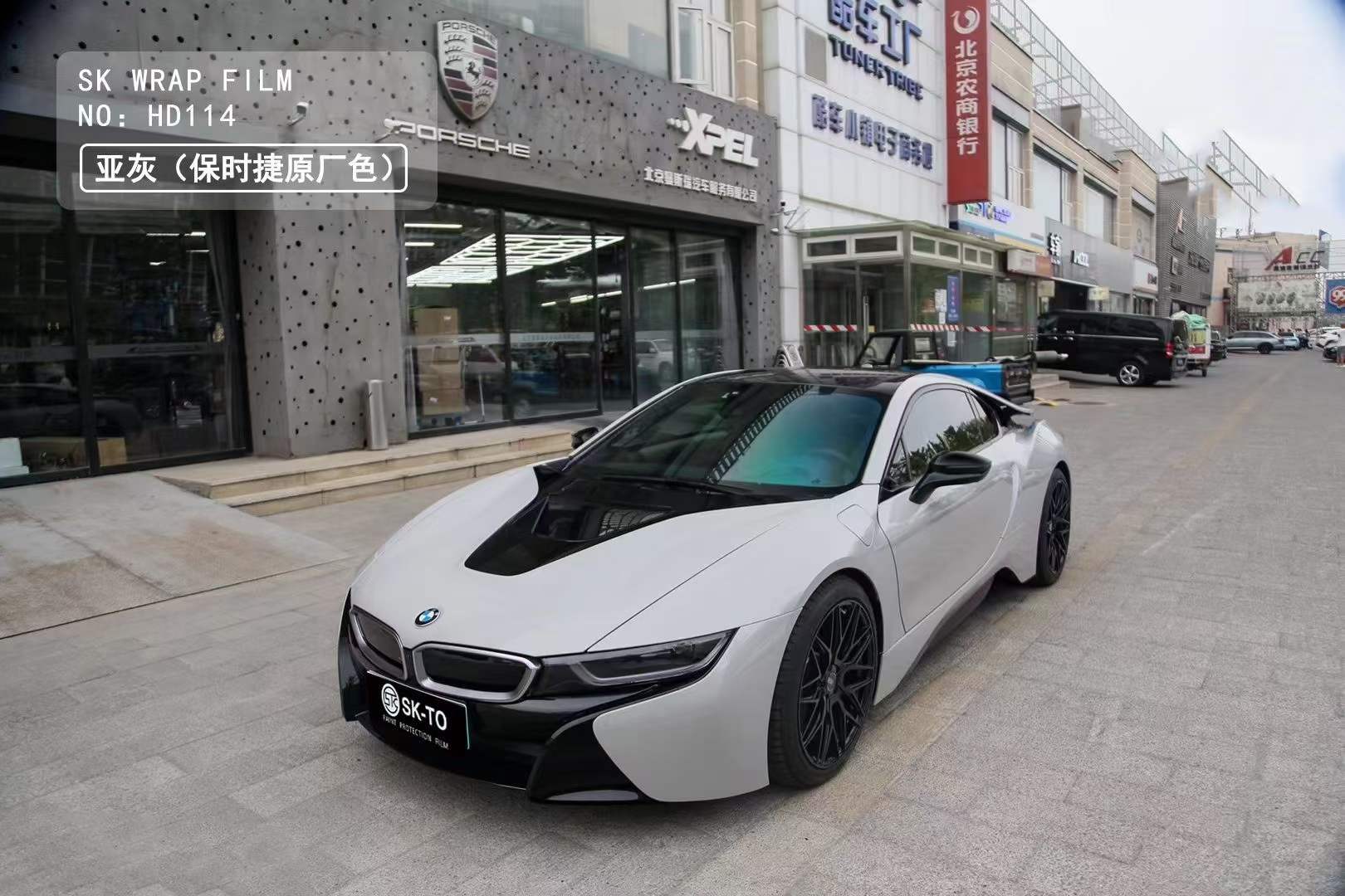SKTO车身改色膜亚灰（保时捷原厂色）-宝马I8_搜狐汽车_搜狐网