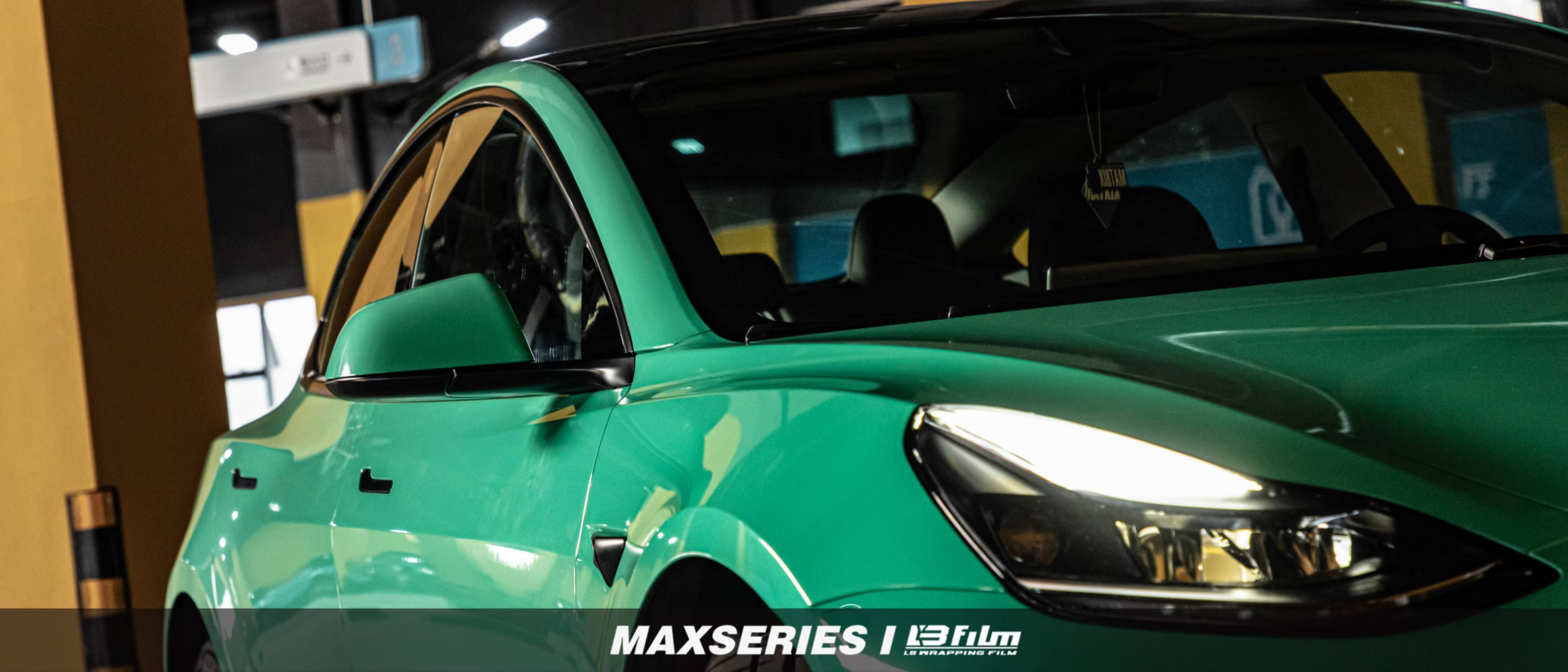 清新又养眼，LBFILM特斯拉Model3超亮薄荷绿改色膜_搜狐汽车_搜狐网