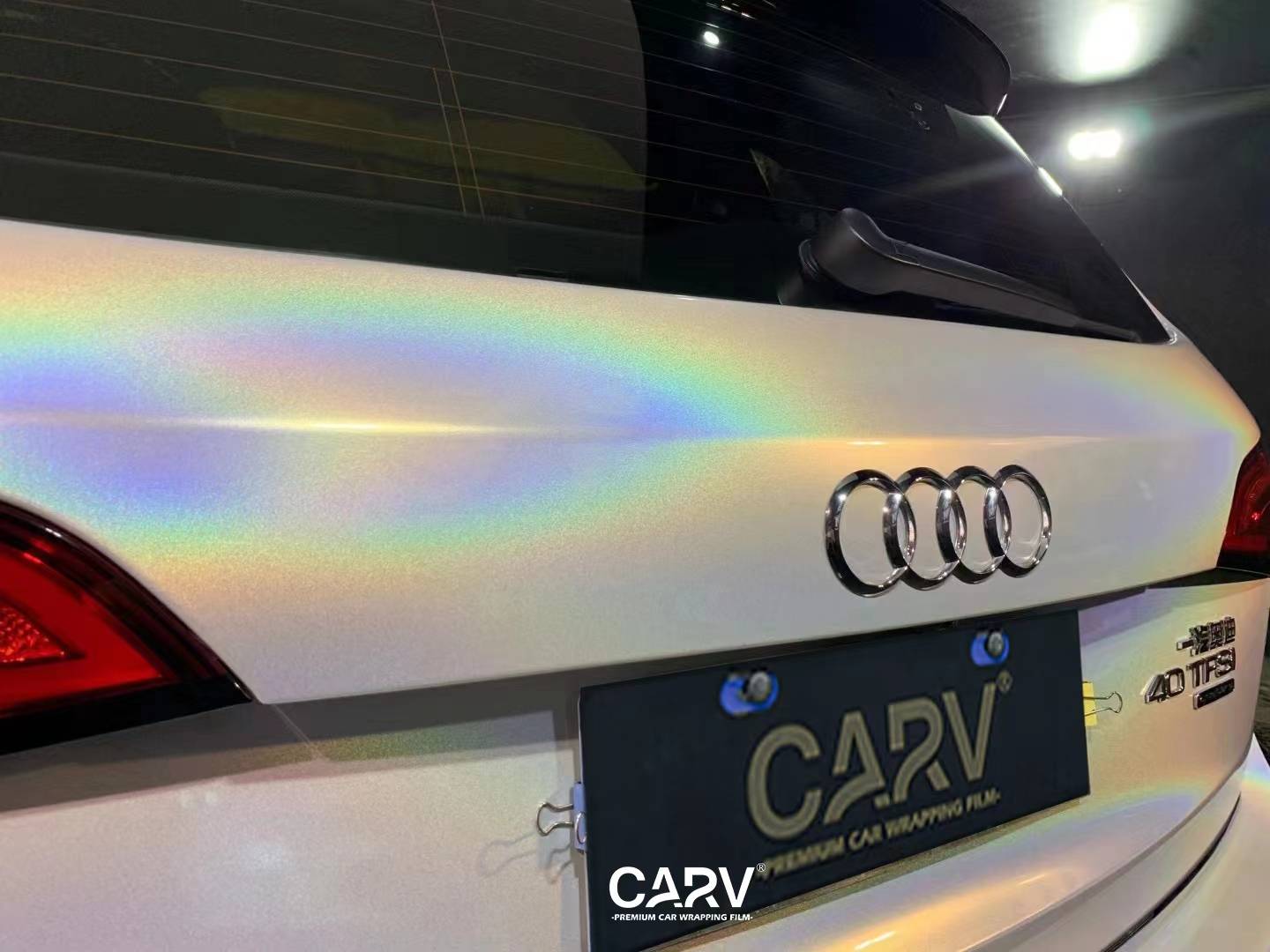 奥迪Q5卡孚CARV改色膜镭射白_搜狐汽车_搜狐网