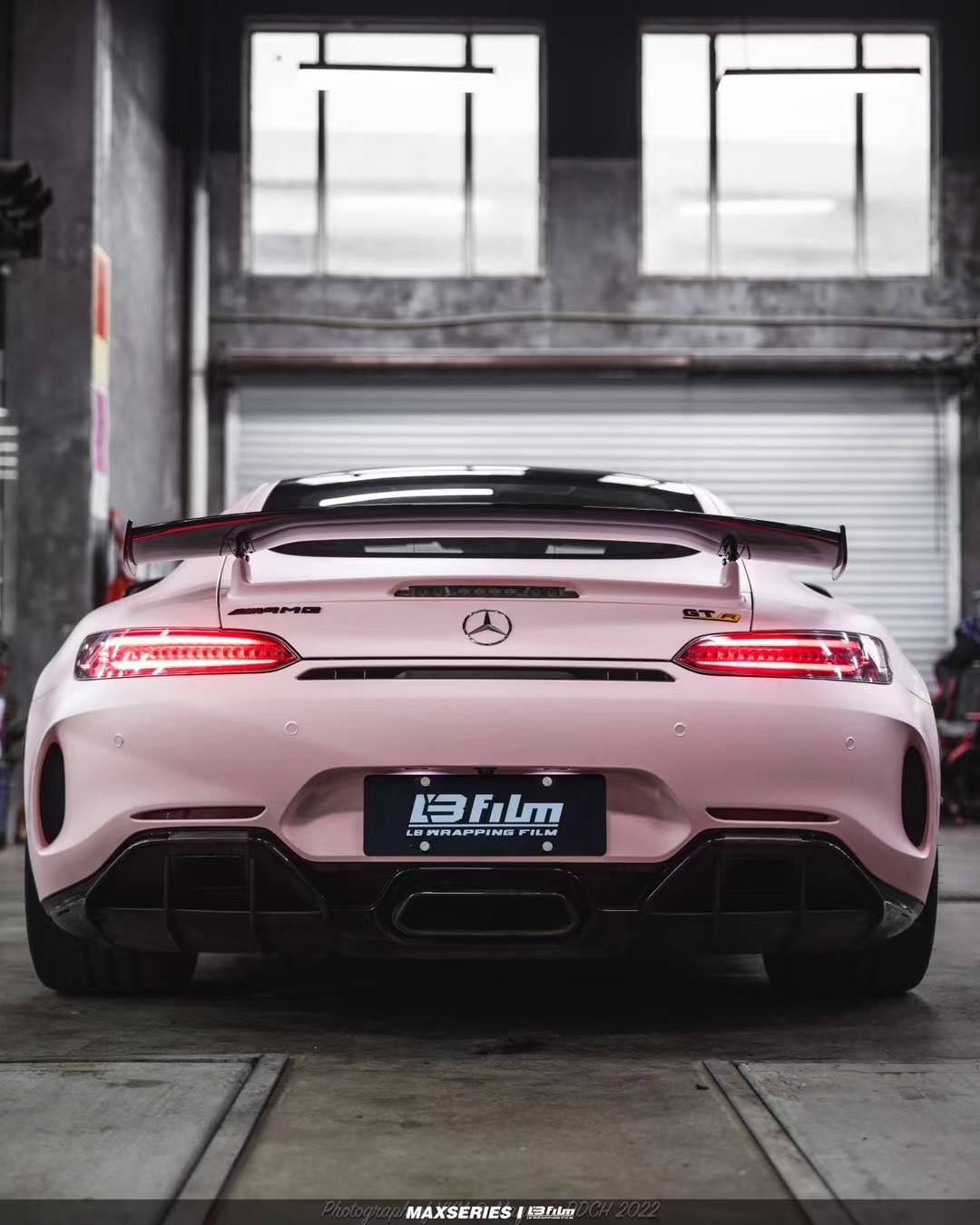 奔驰AMG GTR - LBFILM改色膜消光康乃馨粉_搜狐汽车_搜狐网