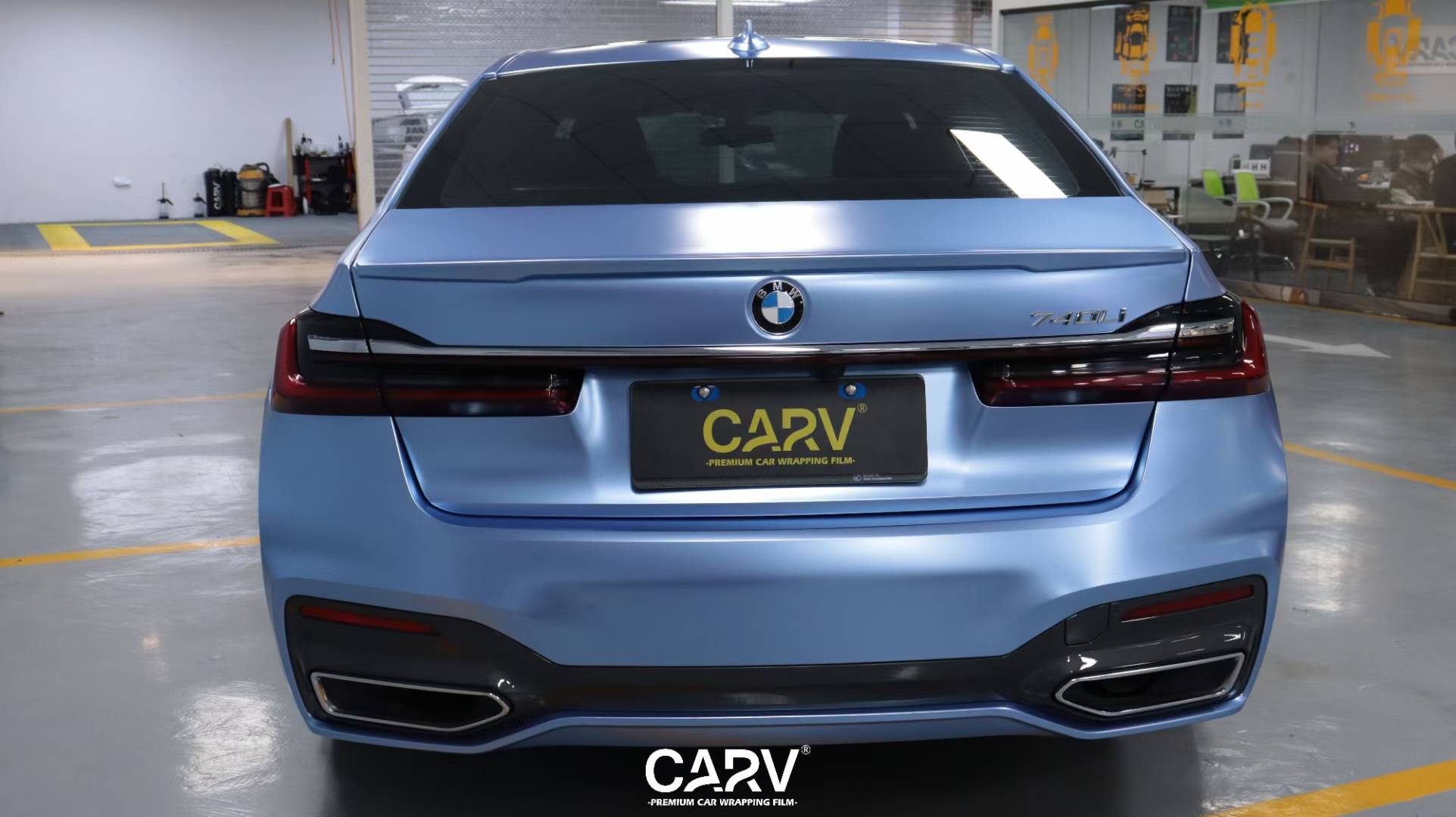 宝马740卡孚改色膜电光青雾蓝_搜狐汽车_搜狐网