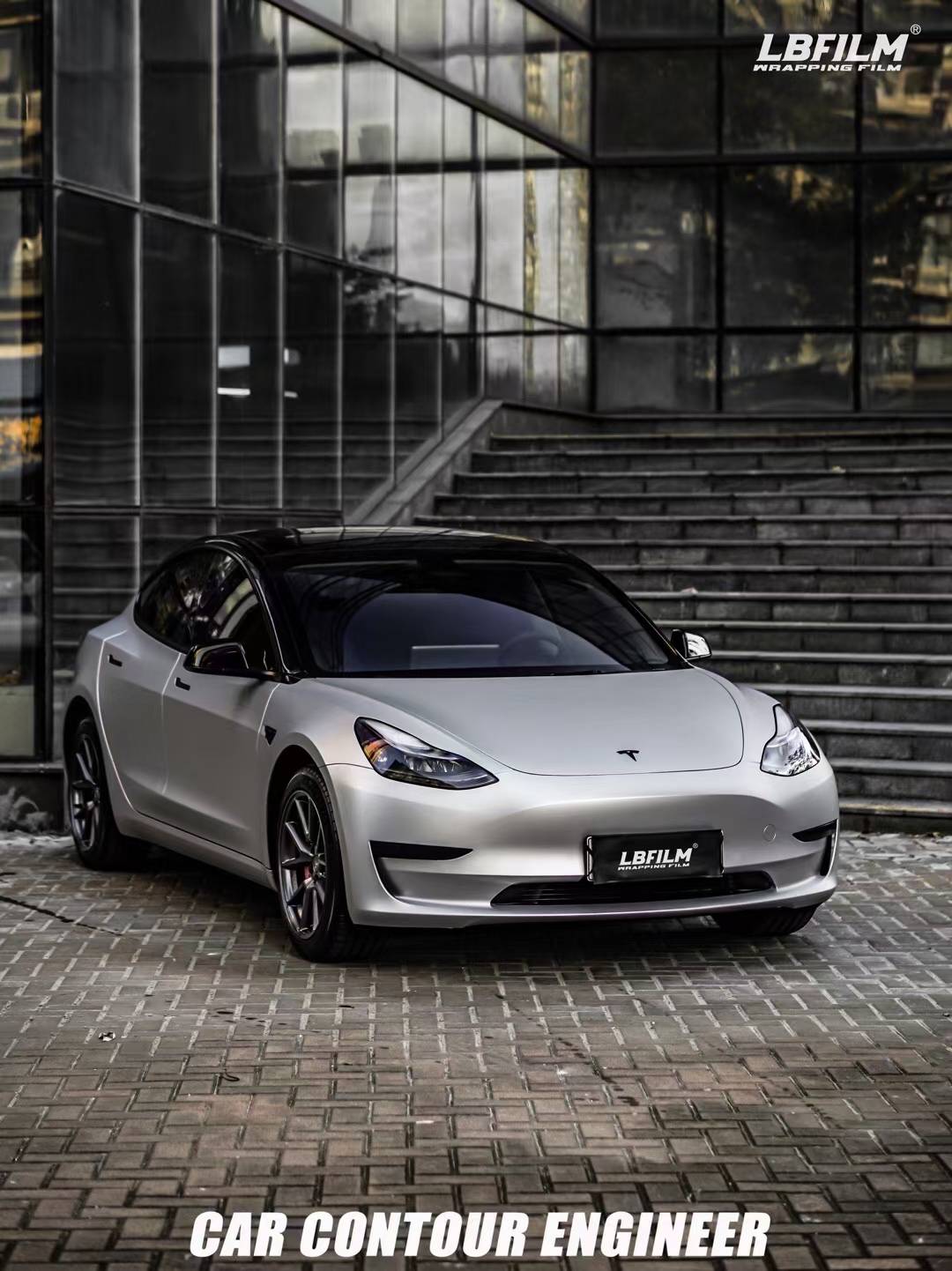 特斯拉model3-LB改色膜消光铝水银，恰到好处的简约色彩_搜狐汽车_搜狐网