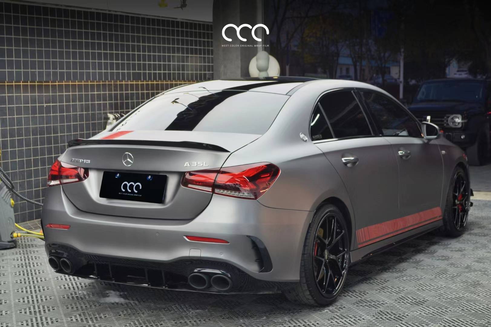 奔驰A35L漫彩改色膜山灰，巍巍如山 神秘深邃_搜狐汽车_搜狐网