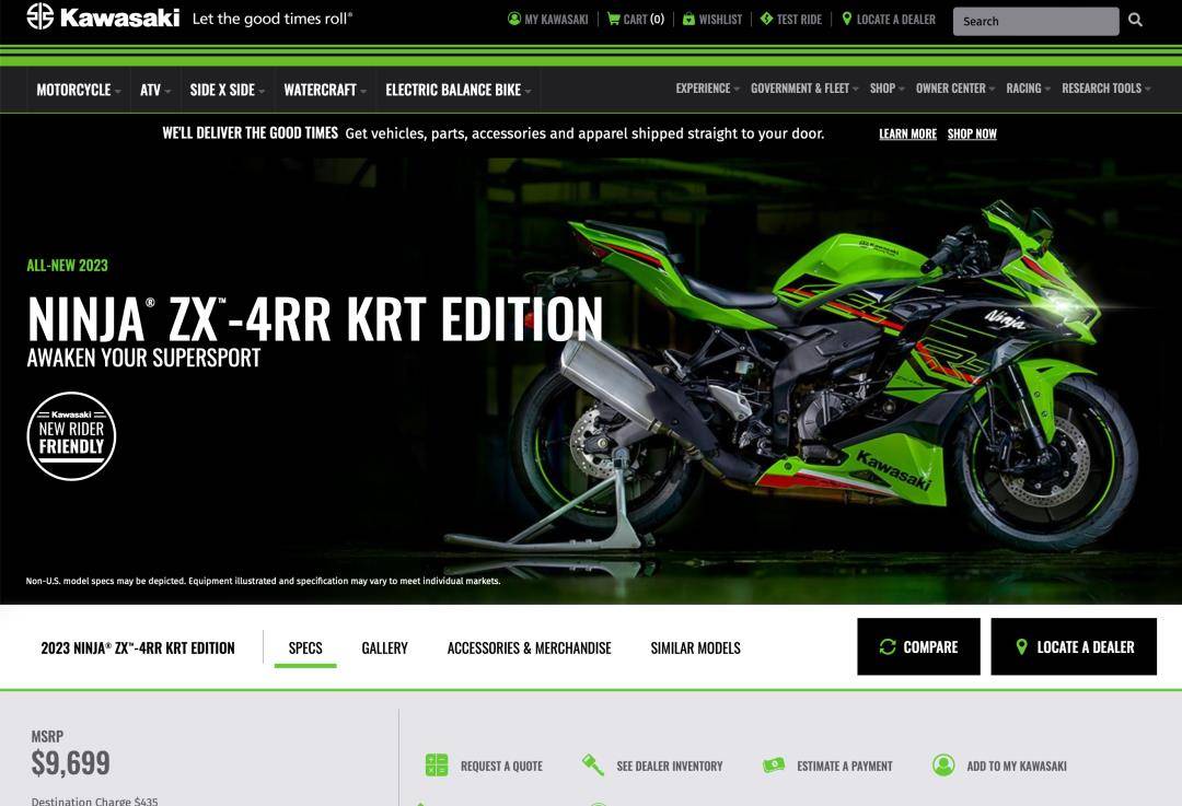 「快讯」65,112元，川崎四缸ZX-4RR海外上市_搜狐汽车_搜狐网