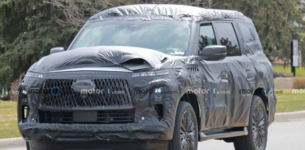 全新QX80测试谍照曝光！或放弃大V8使用3.5TV6，外形依旧四方四正_搜狐汽车_搜狐网