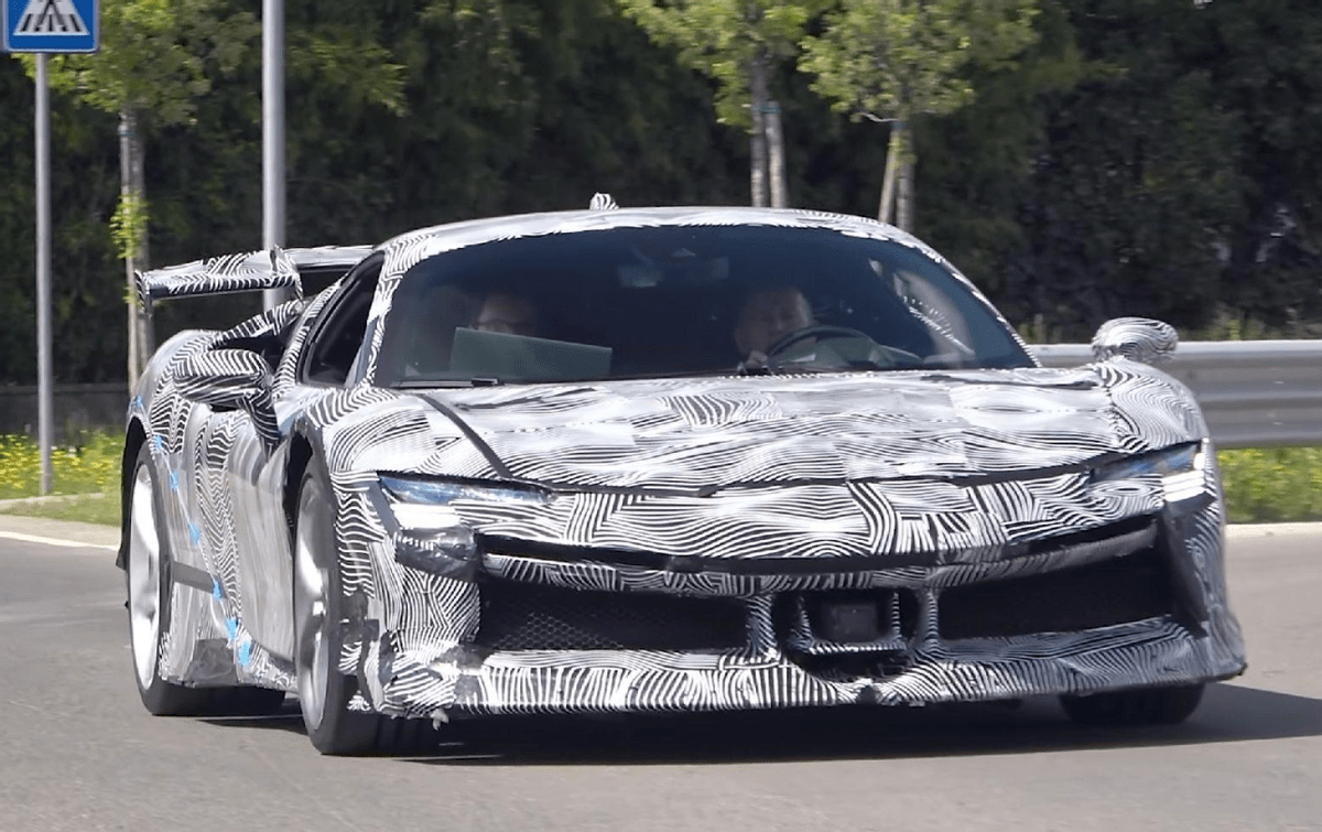 上固定式大尾翼，法拉利SF90赛道版曝光_搜狐汽车_搜狐网