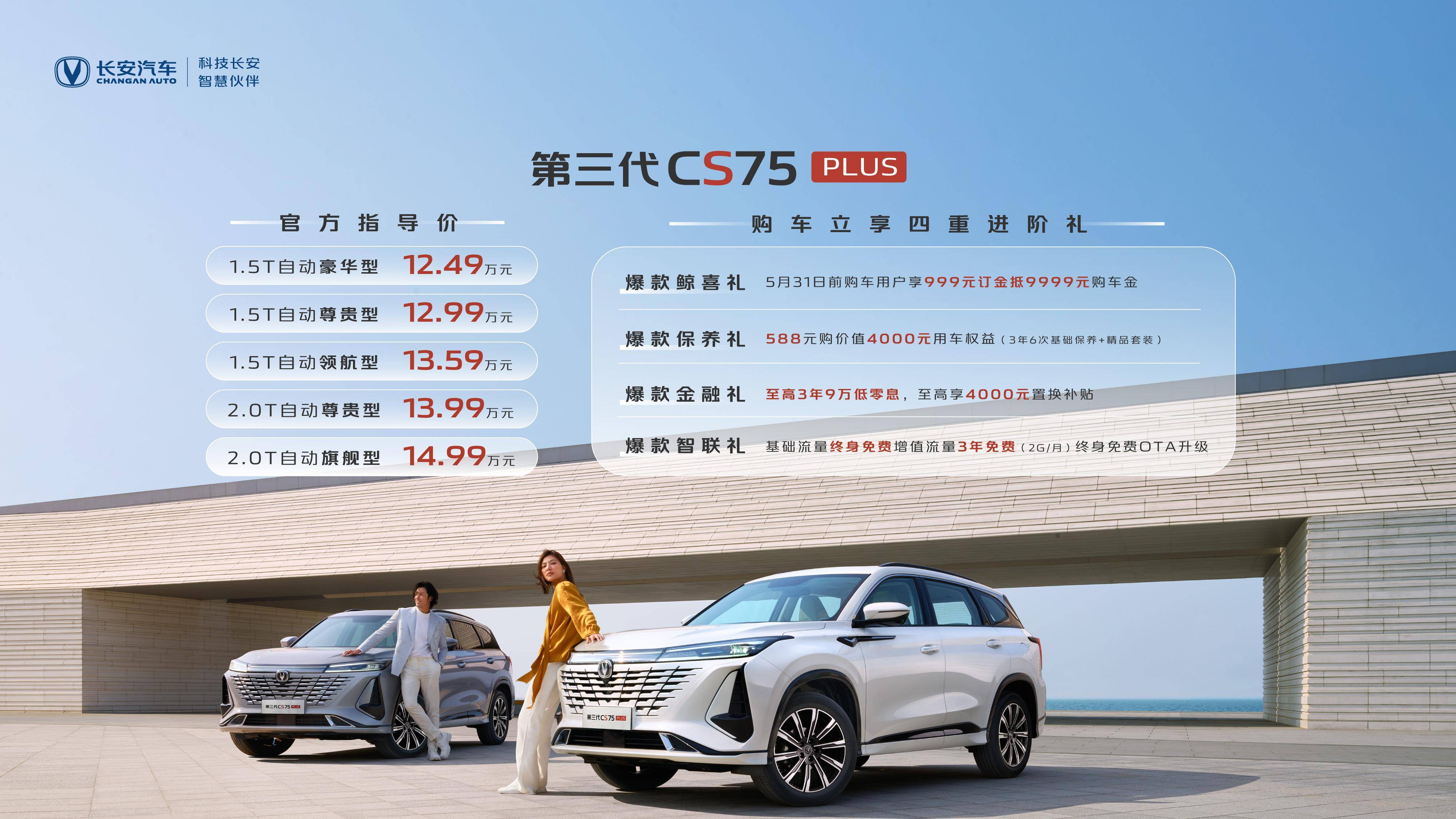 售价12.49万-14.99万，第三代CS75PLUS进阶而来，焕新上市！_搜狐汽车_搜狐网