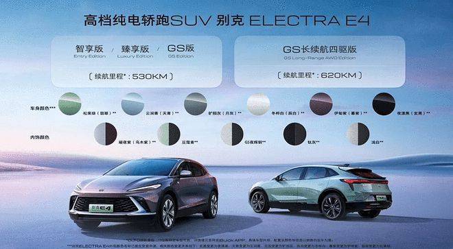 纯电轿跑SUV别克E4售18.99万起 综合续航620km_搜狐汽车_搜狐网