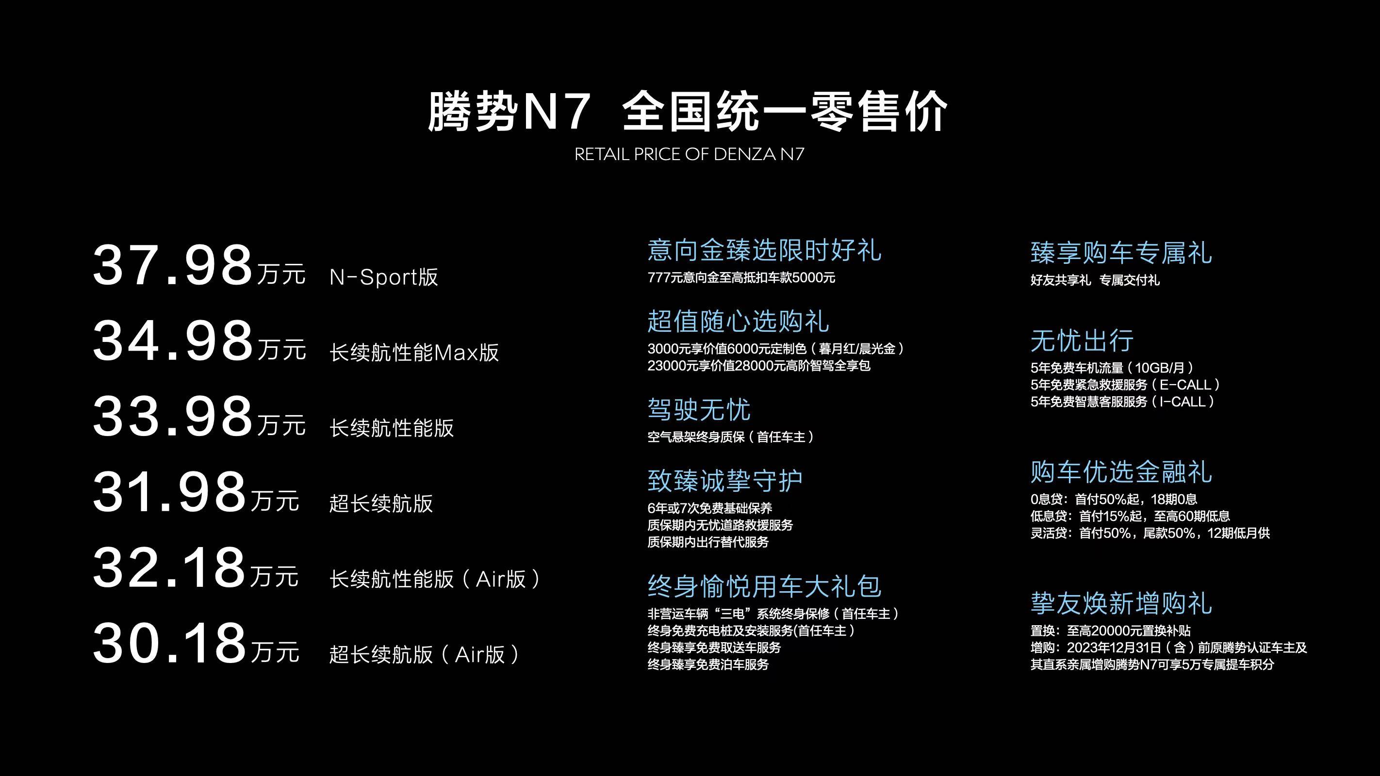留给BBA时间不多了，全球首款猎跑SUV腾势N7上市，售价30.18万起_搜狐汽车_搜狐网