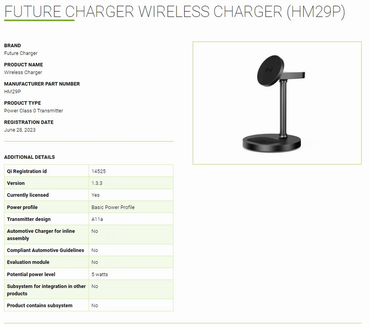 Qi2.0热烈推进中，WPC无线充电联盟在2023年6月公布通过Qi认证的100款产品_编号_等级_功率