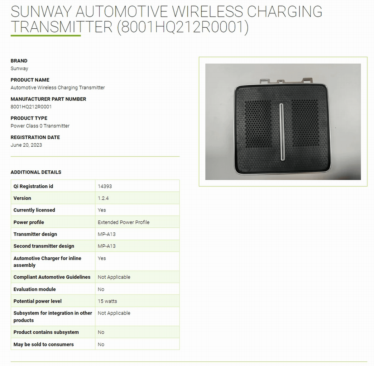 Qi2.0热烈推进中，WPC无线充电联盟在2023年6月公布通过Qi认证的100款产品_编号_等级_功率