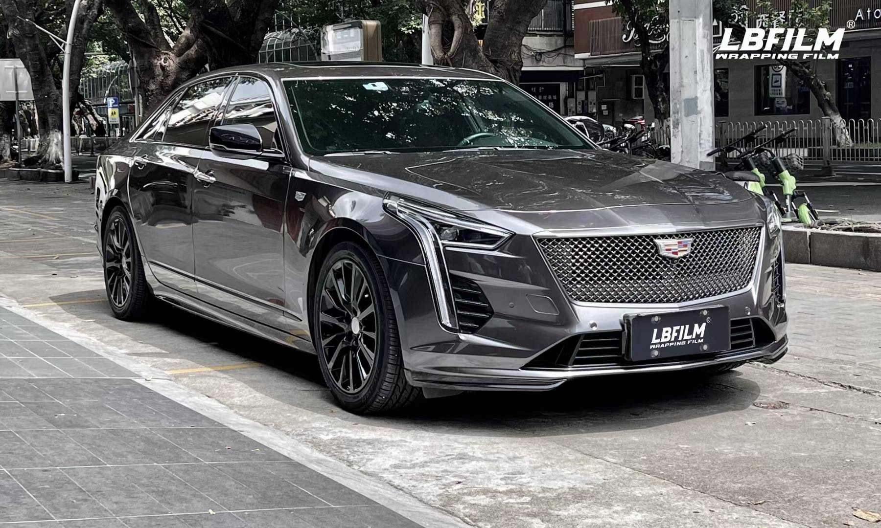 凯迪拉克CT6-LB改色膜液态金属乌木兰灰， 充满金属感_搜狐汽车_搜狐网