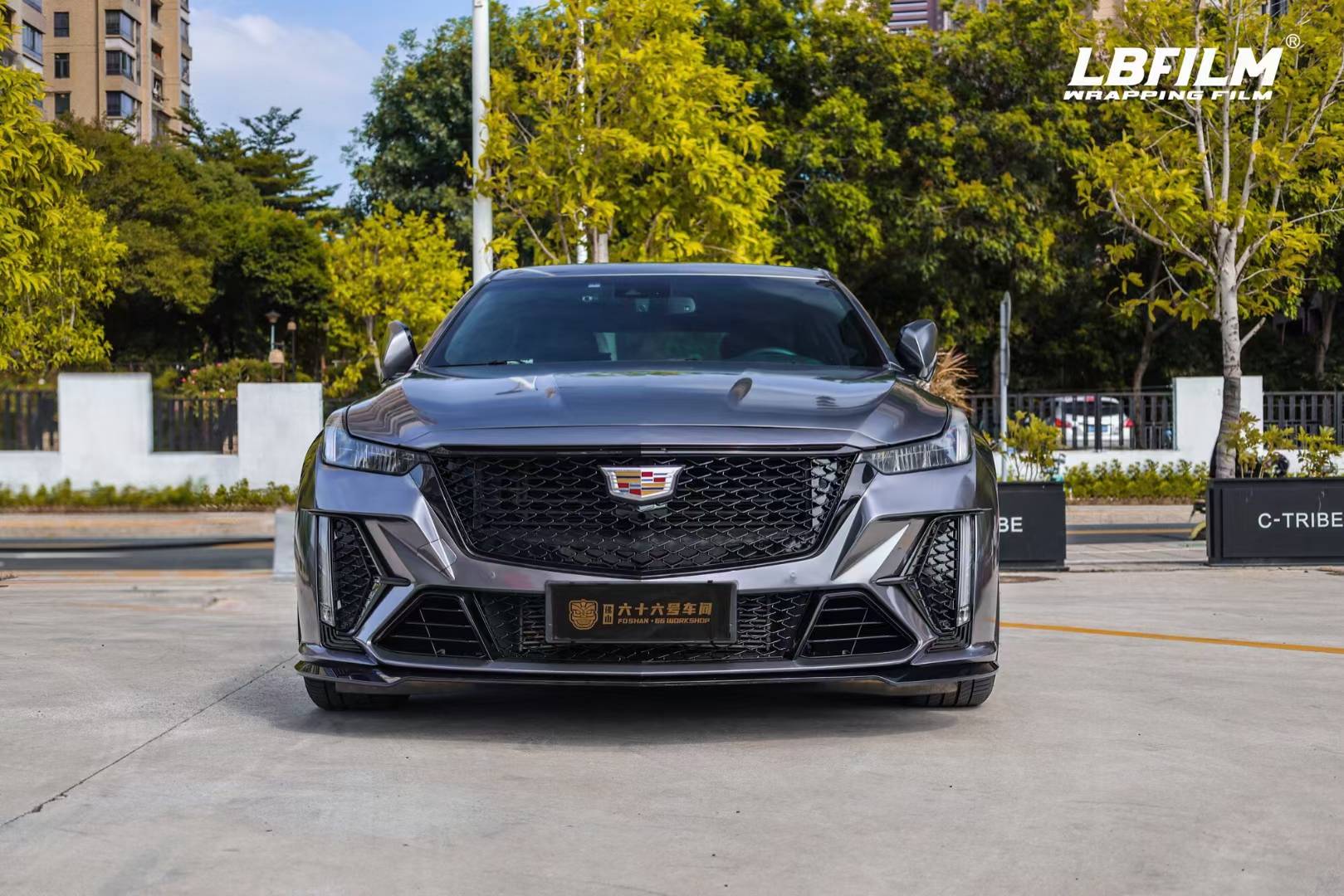 凯迪拉克CT5-LB改色膜超亮金属钨钢，高级感满满_搜狐汽车_搜狐网