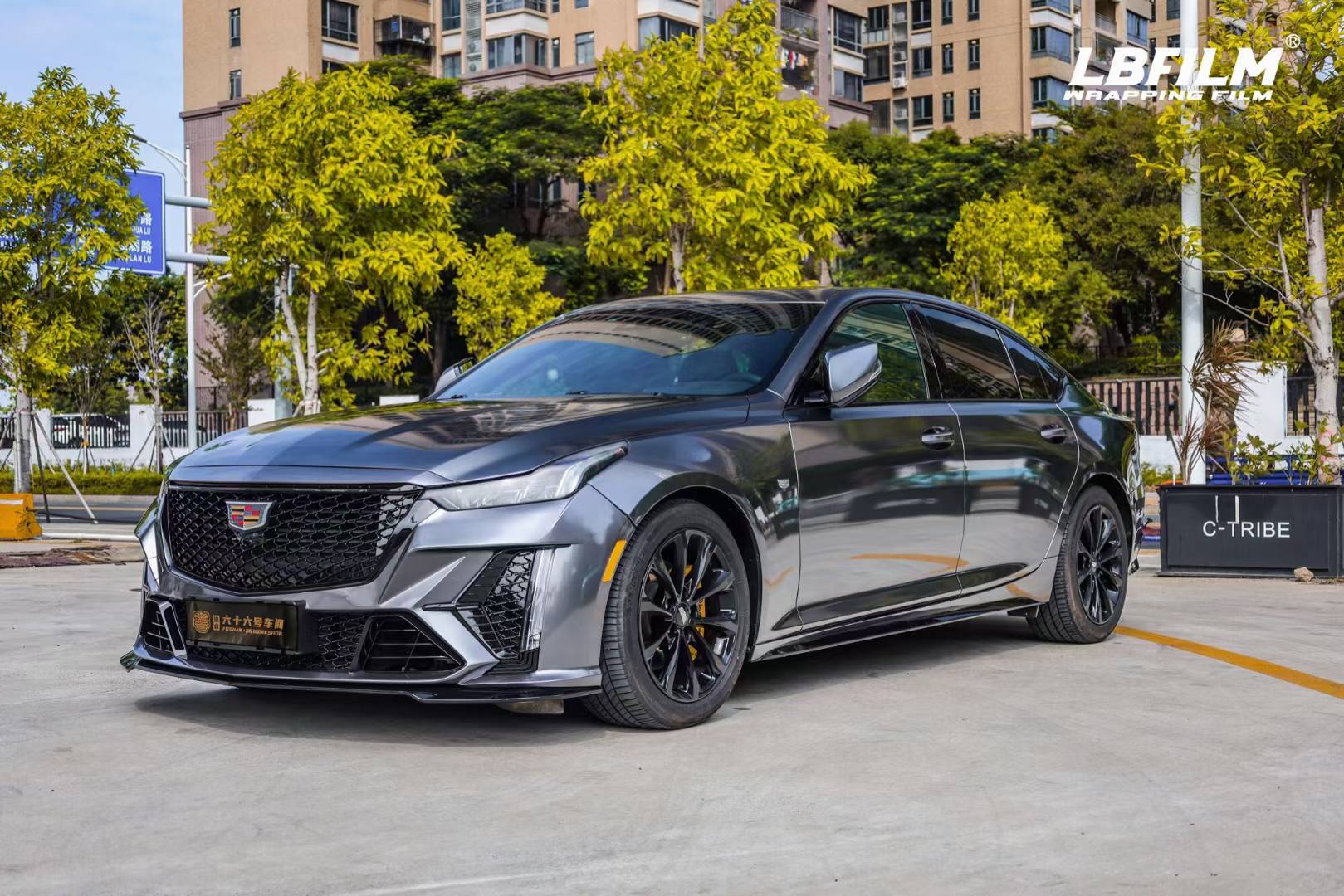 凯迪拉克CT5-LB改色膜超亮金属钨钢，高级感满满_搜狐汽车_搜狐网