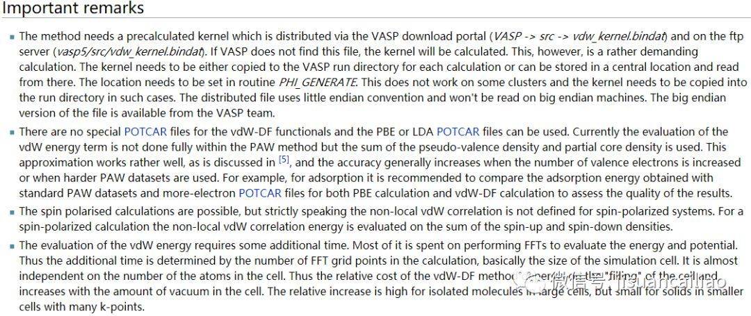 VASP实用教程：解读VASP手册（六）_vdW-DF_相关_泛函