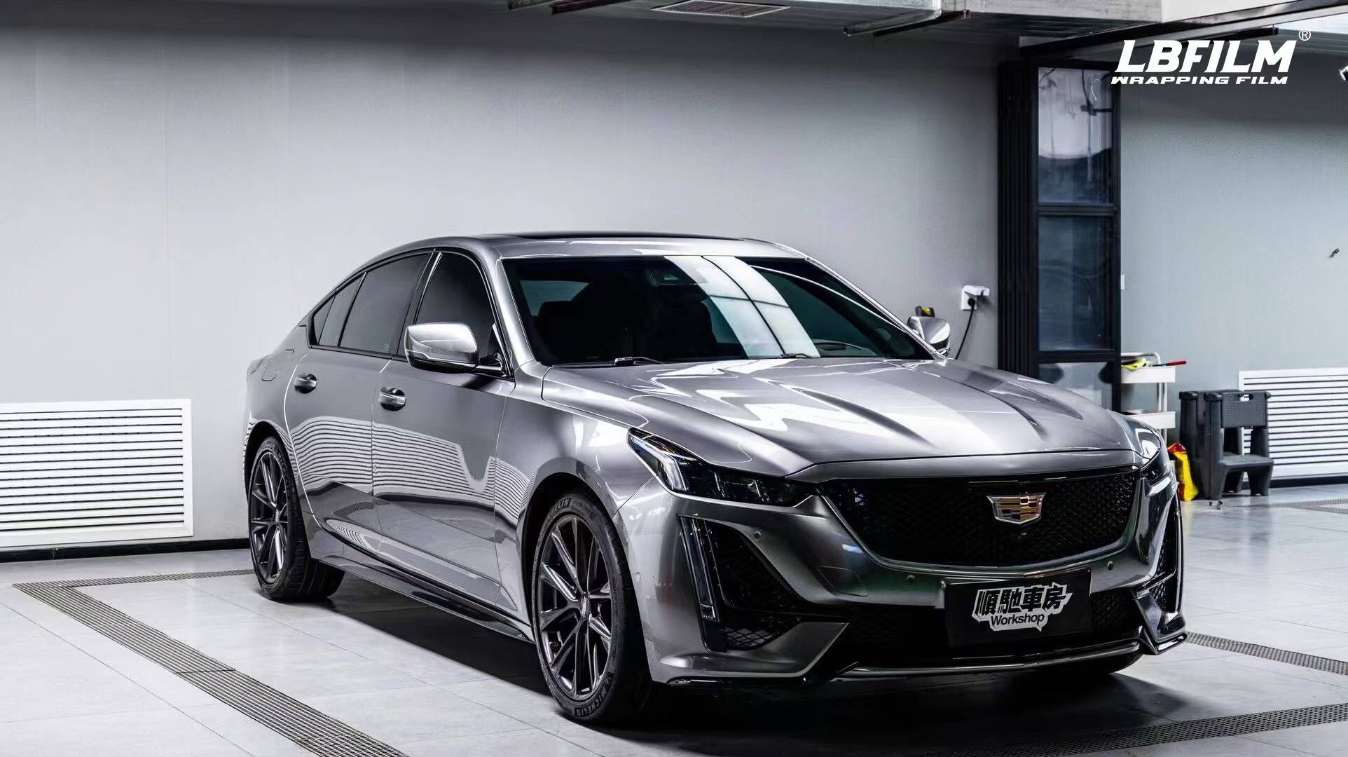 凯迪拉克CT5-LB改色膜液态金属银，一种高级亮眼的颜色_搜狐汽车_搜狐网