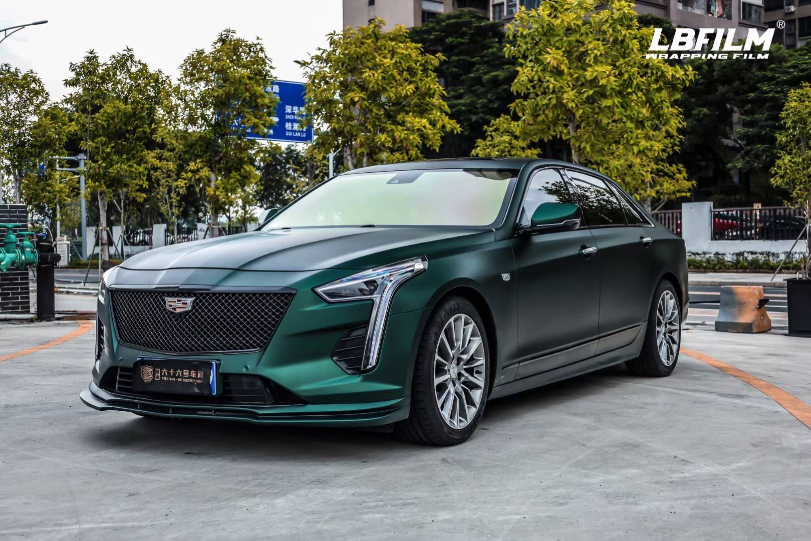 凯迪拉克CT6-LB改色膜毒液绿，觉冲击力超强_搜狐汽车_搜狐网