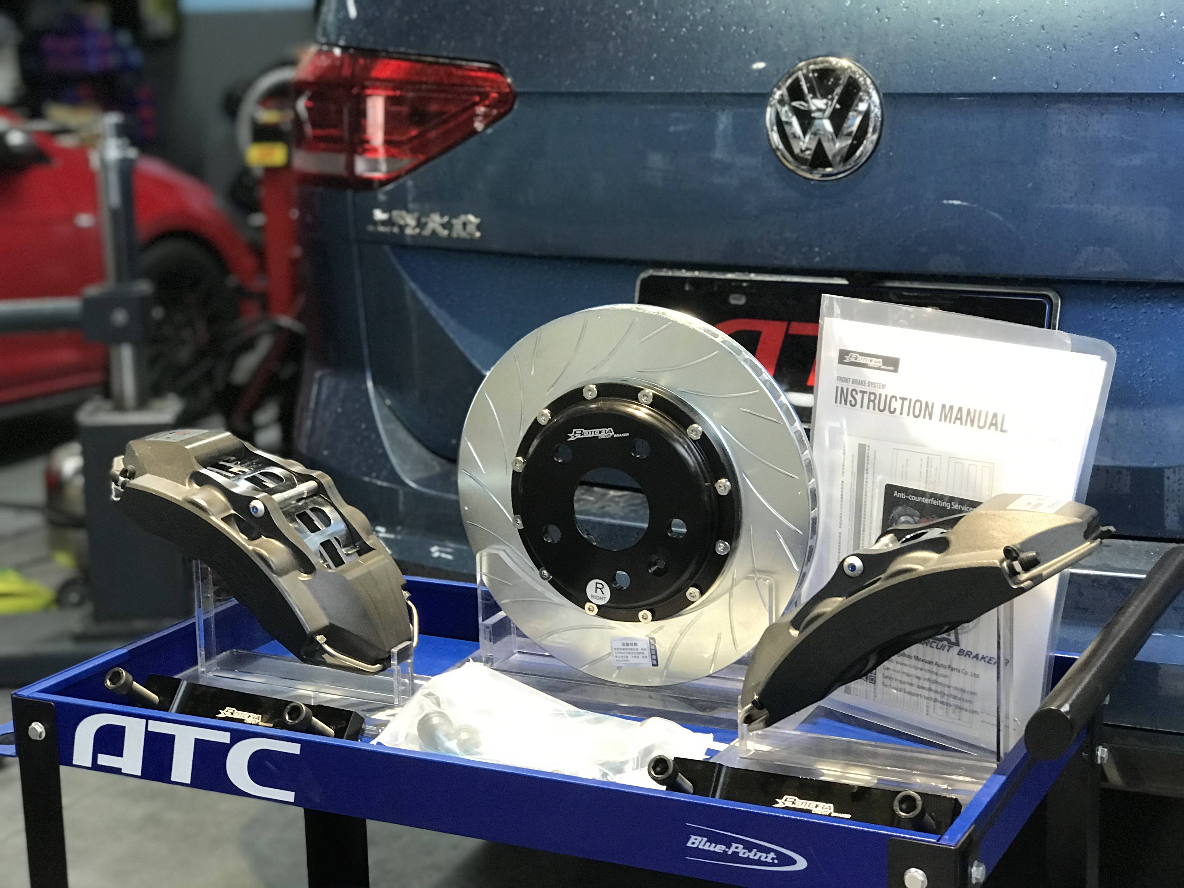 大众途安L改装Rotora刹车 大四活塞卡钳RF403磨砂灰定制版(前轮)；_搜狐汽车_搜狐网