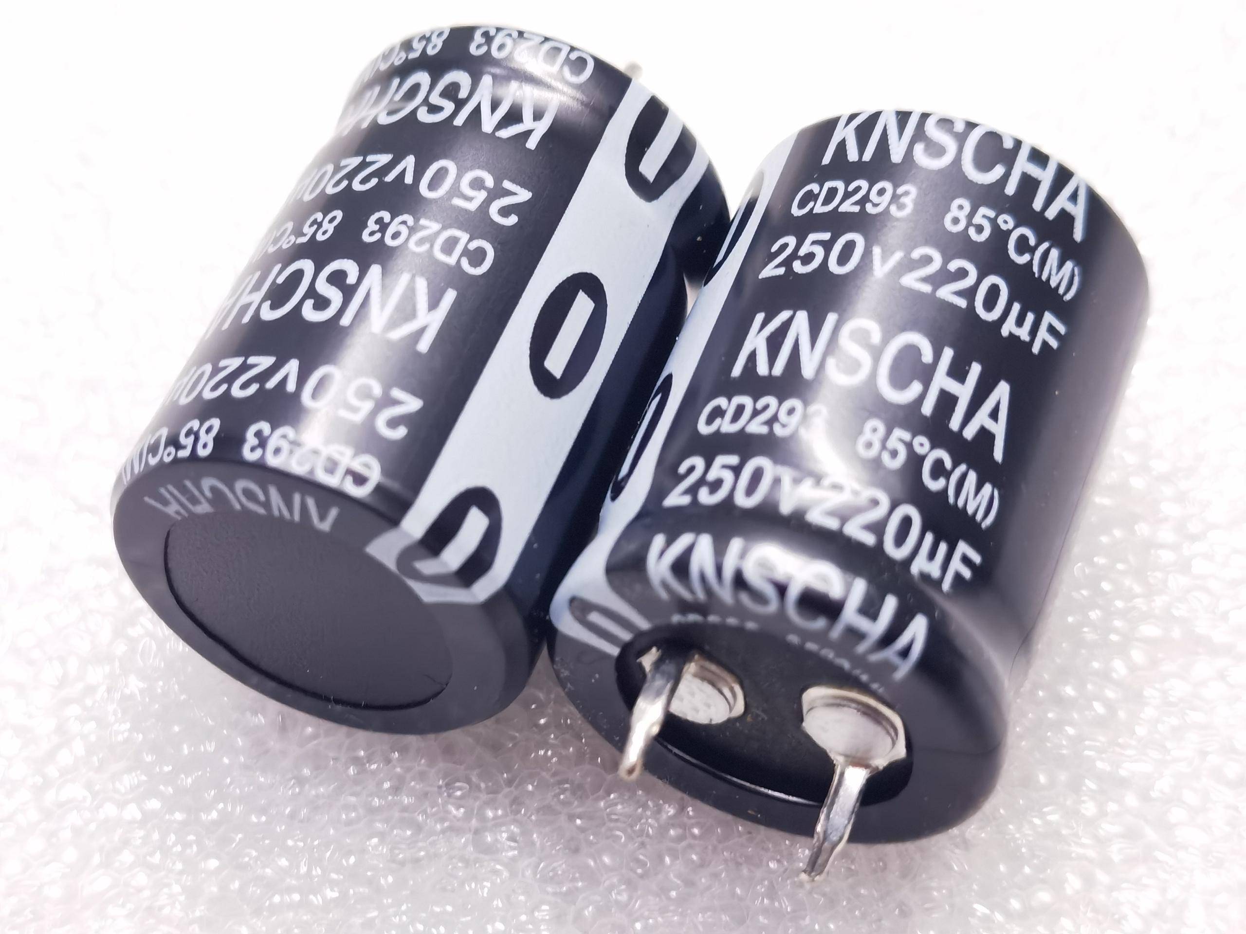 KNSCHA:CD293 CD294 CD296系列牛角型铝电解电容封装介绍_引线_方式_mm