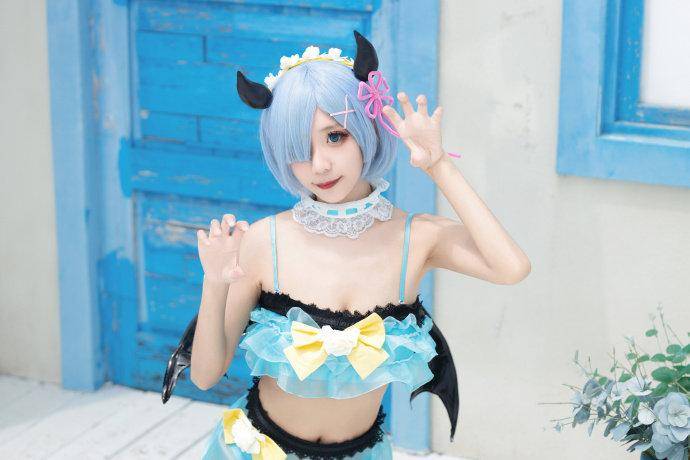 cos：从零开始蕾姆小恶魔水着Cosplay正片9P-搜狐大视野-搜狐新闻