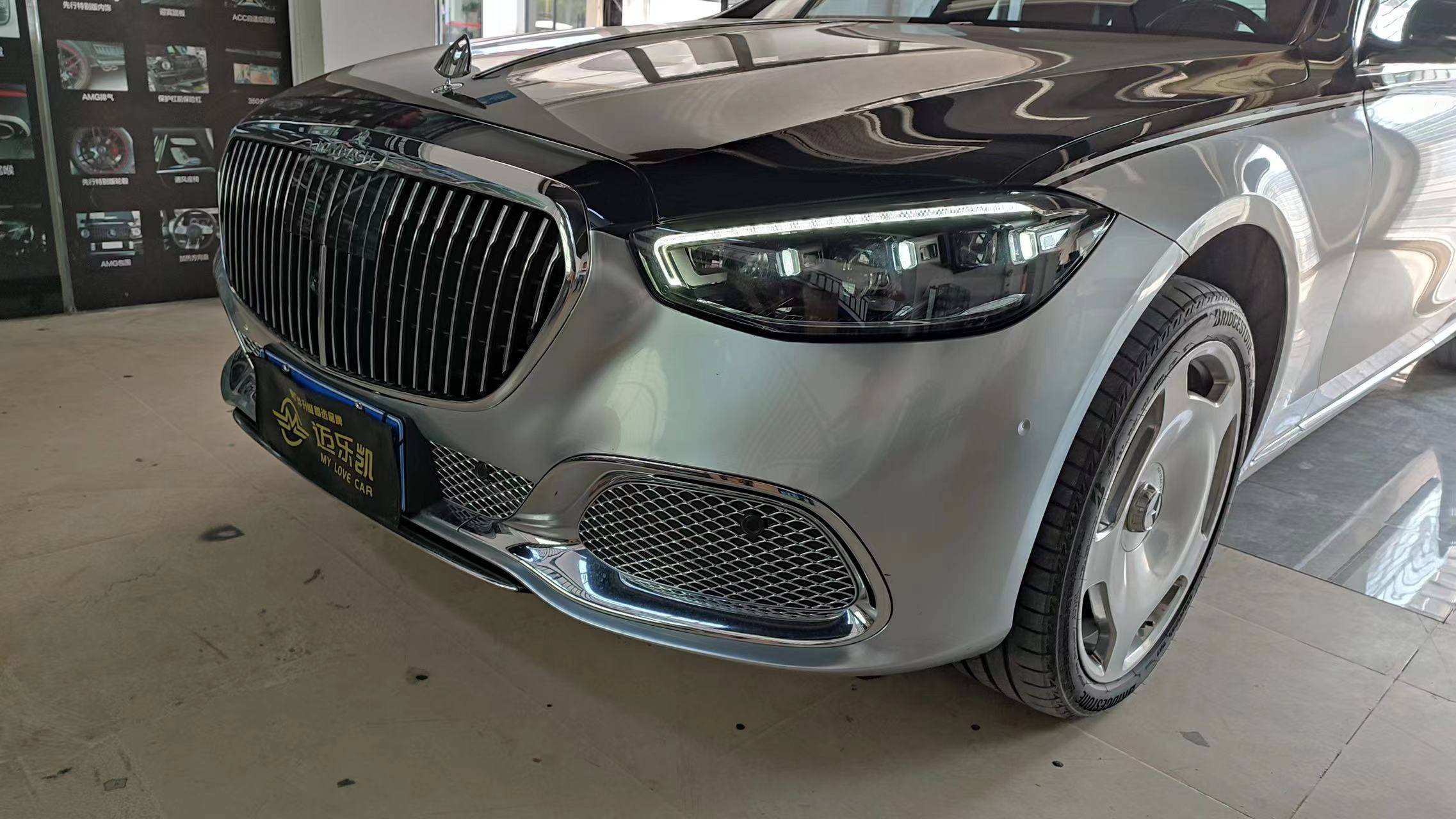 迈巴赫S480加装680银色格栅镀铬饰条网格_搜狐汽车_搜狐网