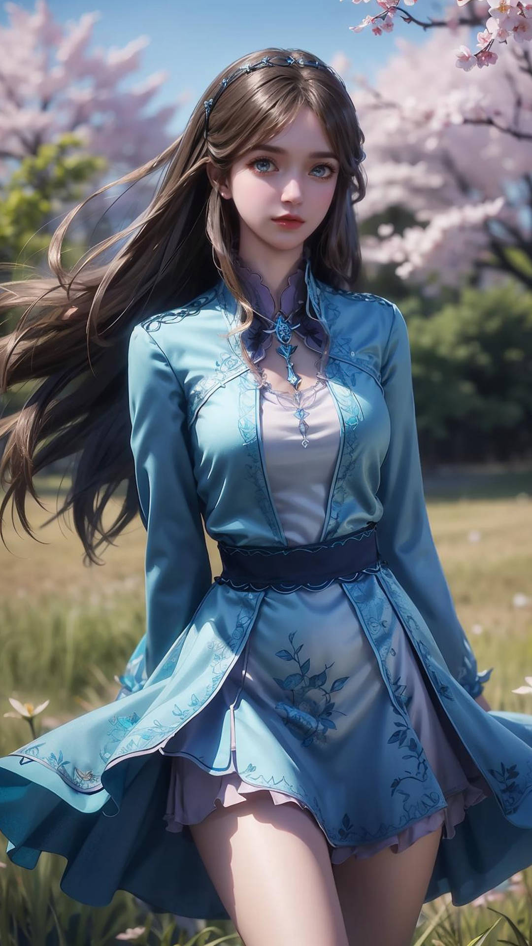 《斗罗大陆》宁荣荣AI精美手机壁纸：气质高贵出尘-搜狐大视野-搜狐新闻