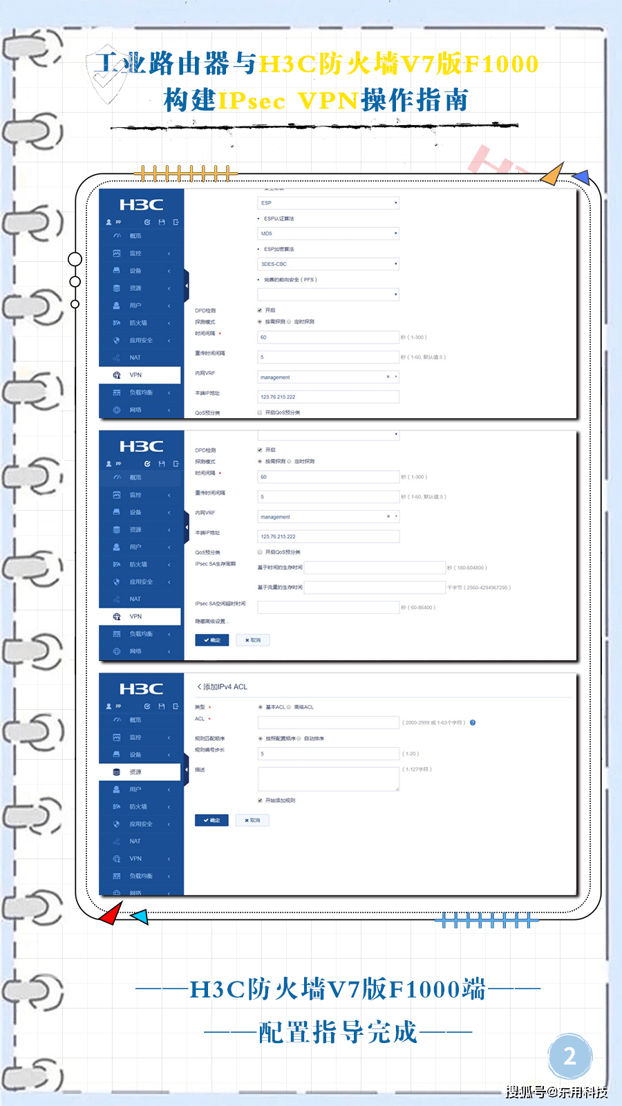 路由器与H3C防火墙V7版F1000构建IPsec VPN指南-搜狐大视野-搜狐新闻