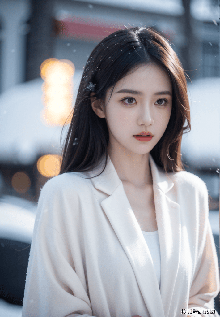 如诗如画 雪中高颜值女神