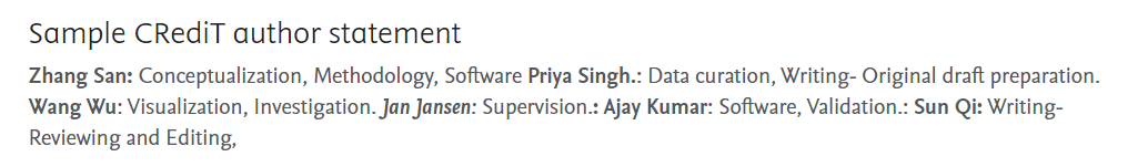 投稿时需要附上CRediT Author Statement，怎么写？_角色_贡献_期刊