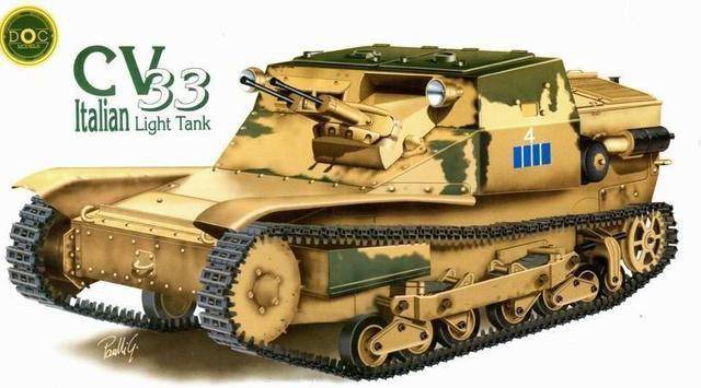 二战1939年昆仑关战役意大利的菲亚特CV33轻型坦克立了头功_日军