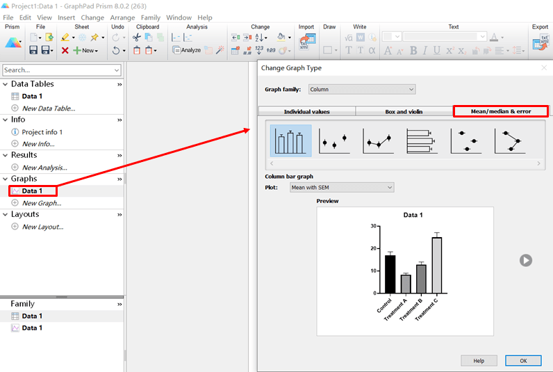 column图 | Graphpad prism8绘图教程 第七期_test