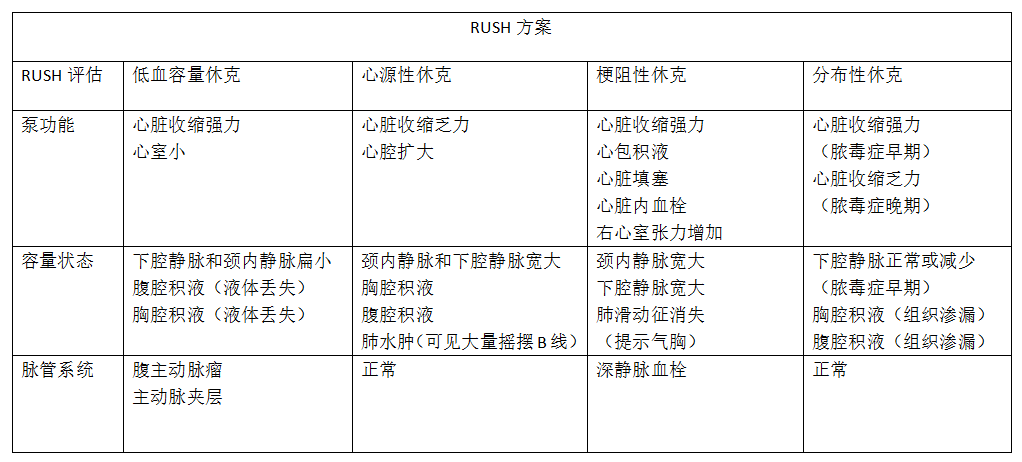 真实用！超声诊断休克的RUSH方案_评估