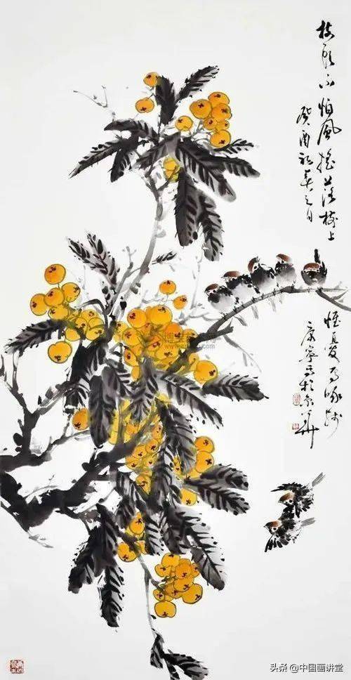 名家国画枇杷（写意篇）_网络