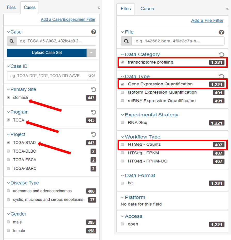 十分钟快速掌握TCGA mRNA及临床数据的下载_Cart