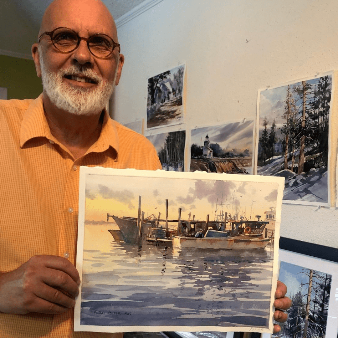 Michael Holter的水彩充满着对大海的渴望！_美国的