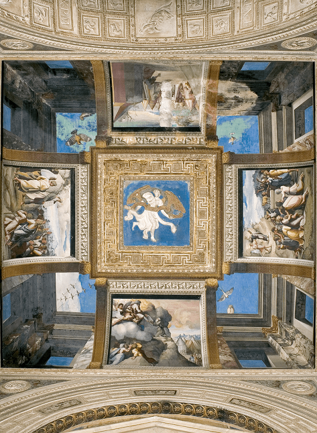 拉斐尔凉廊处处古物迹象，还常能见到米开朗琪罗和拉斐尔作品的痕迹_装饰