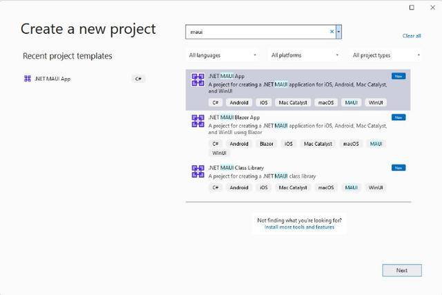 微软 .NET 跨平台 UI 框架 MAUI预览版8发布_Windows_Visual_Studio