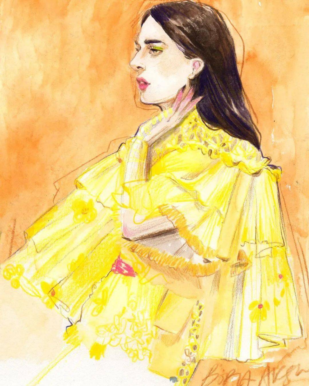 曾任圣马丁、UCA导师的Connie Lim如何绘制时装画？独树一帜的风格与多种材料交织打开了插画世界的大门_艺术_专业_工具