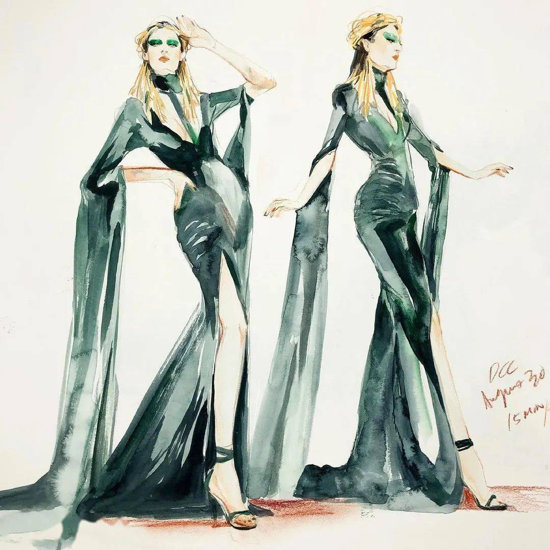 曾任圣马丁、UCA导师的Connie Lim如何绘制时装画？独树一帜的风格与多种材料交织打开了插画世界的大门_艺术_专业_工具