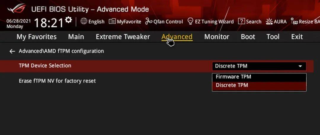 fTPM问题多 学会开关很重要_Intel_平台_Enable