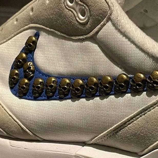 超帅「骷髅 Swoosh」太酷了！这个 Nike 新联名值得关注！_Air_刺绣_系列