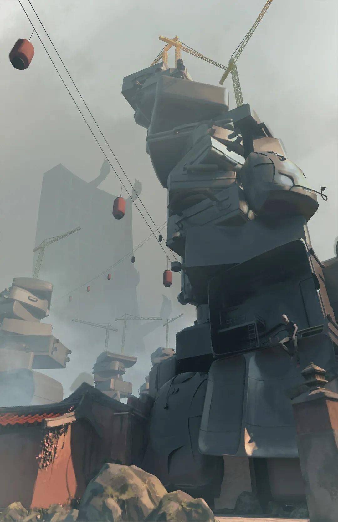 这真的不是照片！国内3D艺术家一幅作品A站上万赞，电影质感绝了！_@LouLL_Aroll_Creak_画面