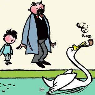 《父与子》中英文故事丨《A Smoking Swan 抽烟的天鹅》_The_swan_son