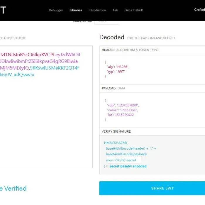 使用 JSON WEB TOKEN （jwt） 验证_secret_Base_get