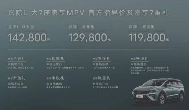 外观大改变，车长增加120mm，MPV吉利嘉际L正式上市！_搜狐汽车_搜狐网
